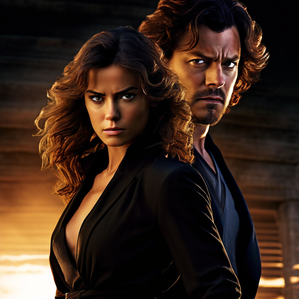 A captivating movie poster captures the heroine by Yonatan Kra - Playground