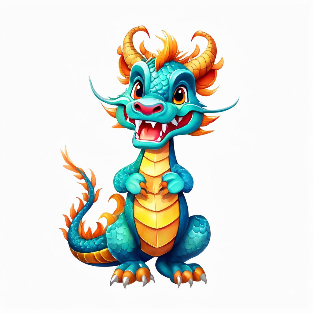 Cartoon Chinese dragon by Gabriel Cheng - Playground