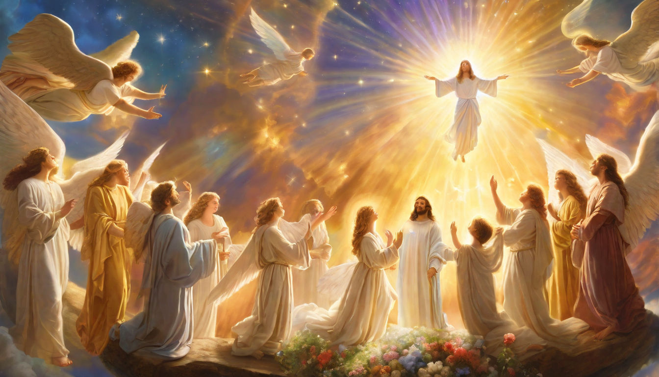 A celestial illustration that depicts a heavenly assembly by Paulo Nick ...