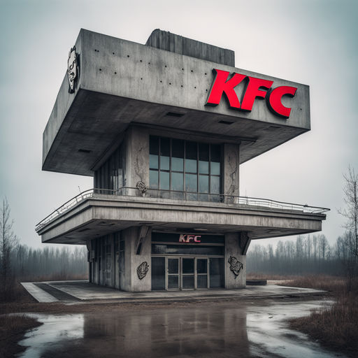 A photo of a large brutalist KFC fast food restaurant in Che... by Jayo ...