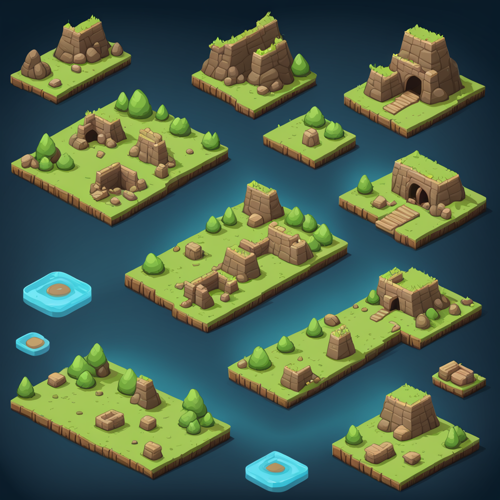 Rpg map element illustration set by Heather Ambrosio - Playground