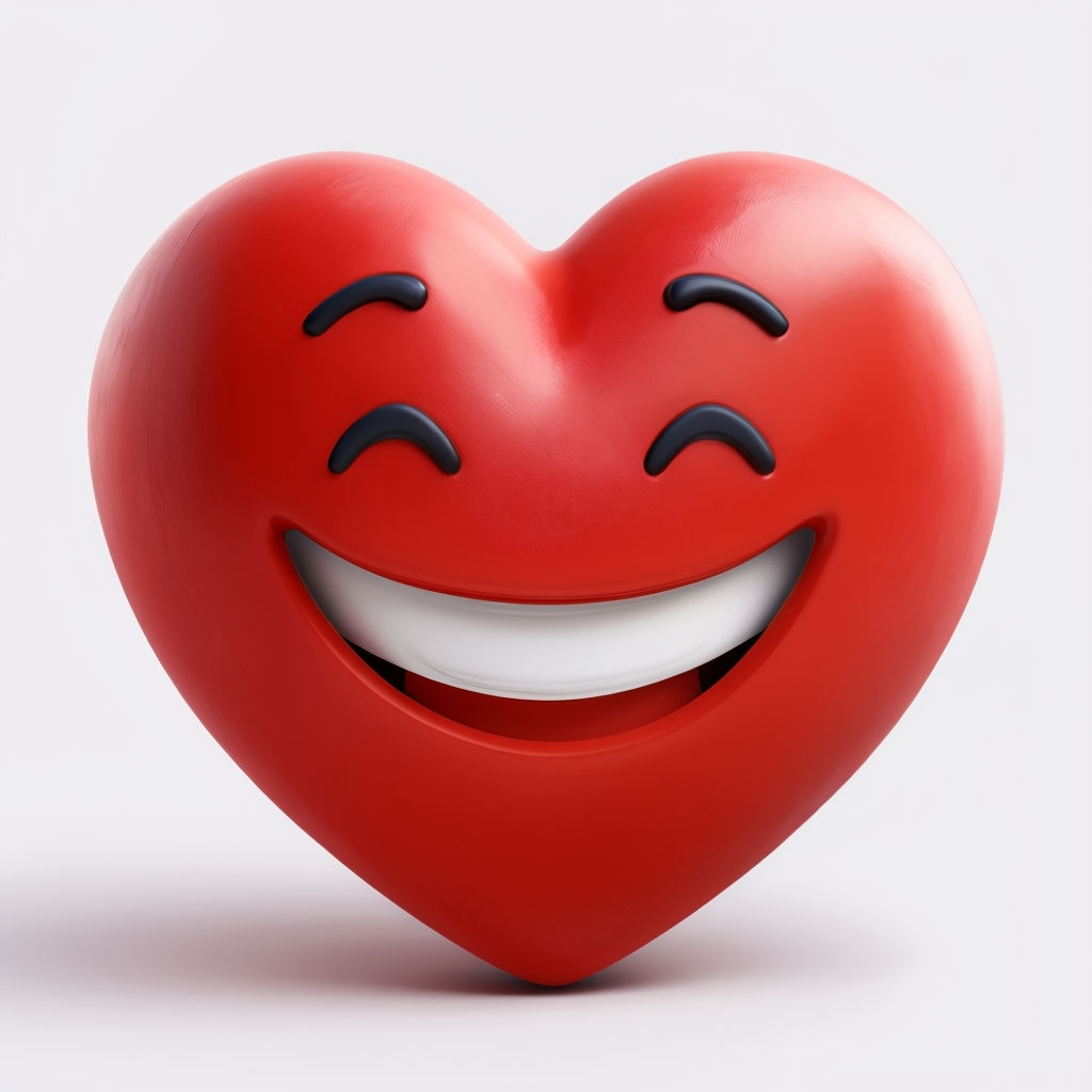 3d red heart smile expression by Zaynab Imtiyaz - Playground