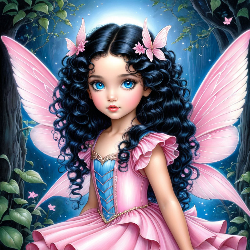 Little girl as a fairy with wings by Milla - Playground