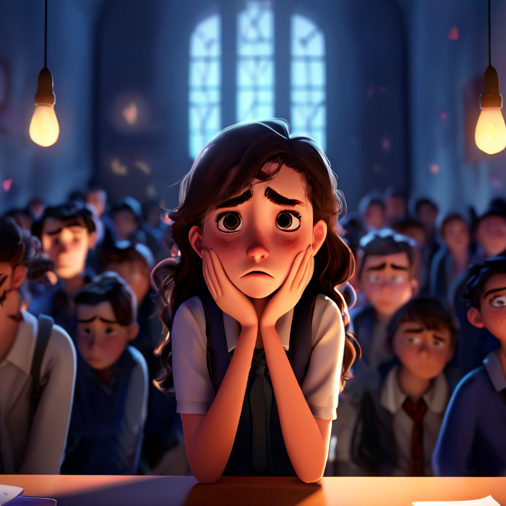 Animation-style depiction of a female student by 강정목 - Playground