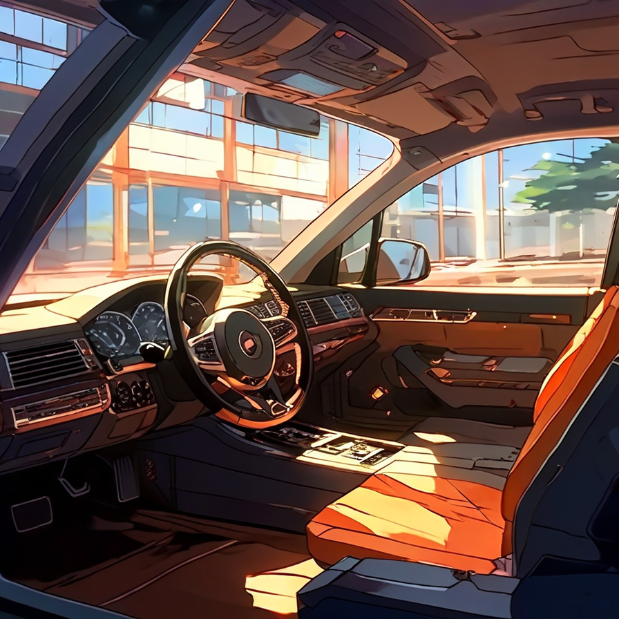 Shiny car interior in 2020 Korean-style webtoon by 박민아 - Playground