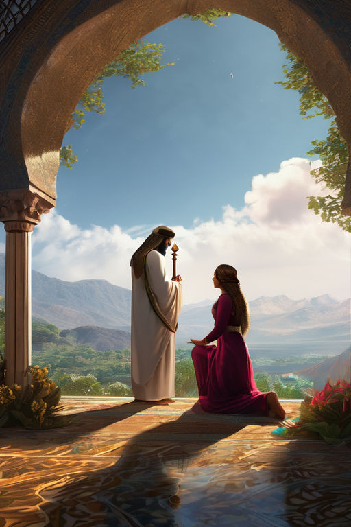 Make a picture of the prophet Adam and Siti Eve with their b... by Aya ...