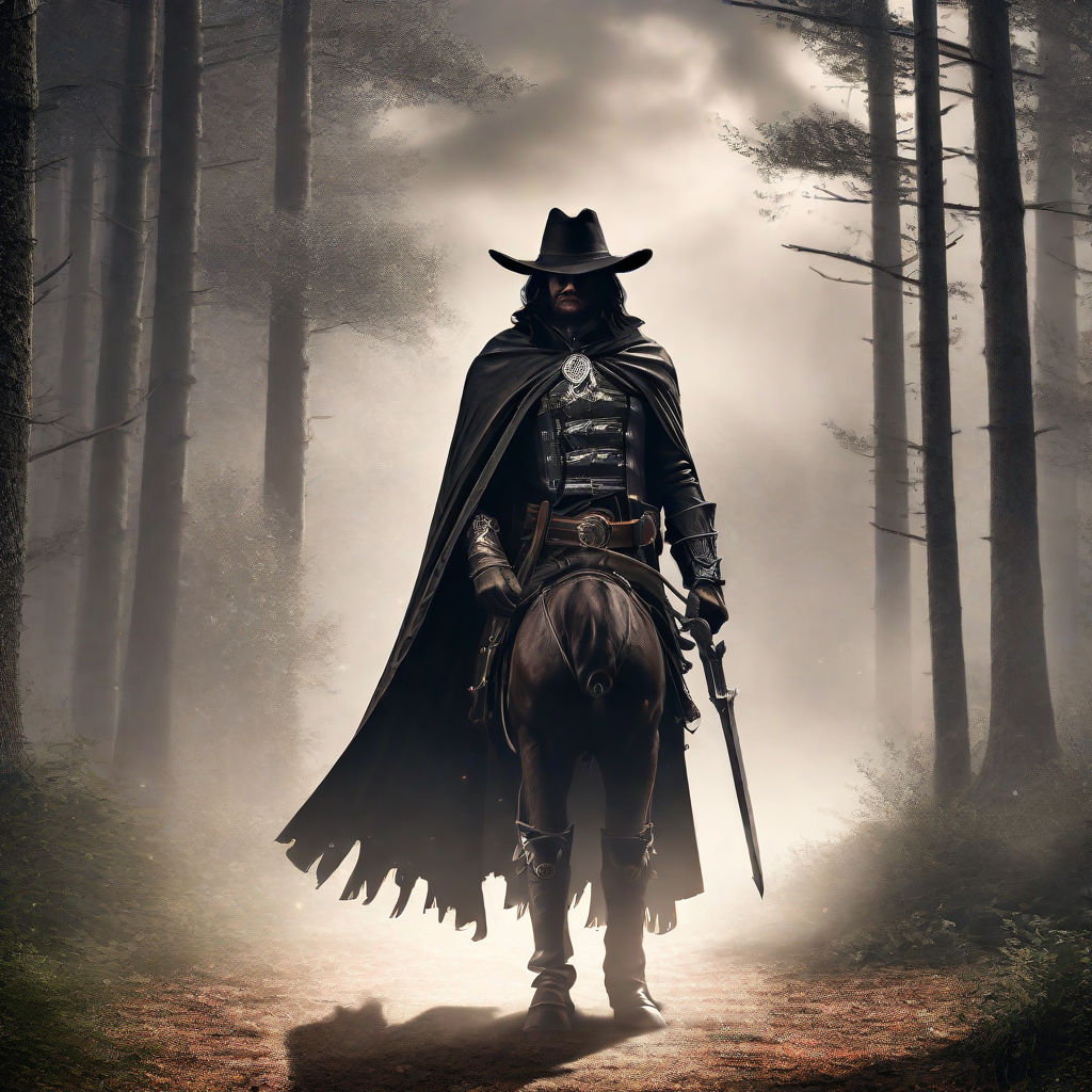 A male medieval fantasy witch hunter cowboy knight by Mark Paquette ...