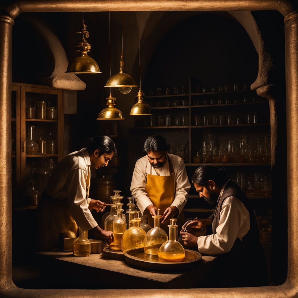 A dimly lit laboratory by A A A - Playground