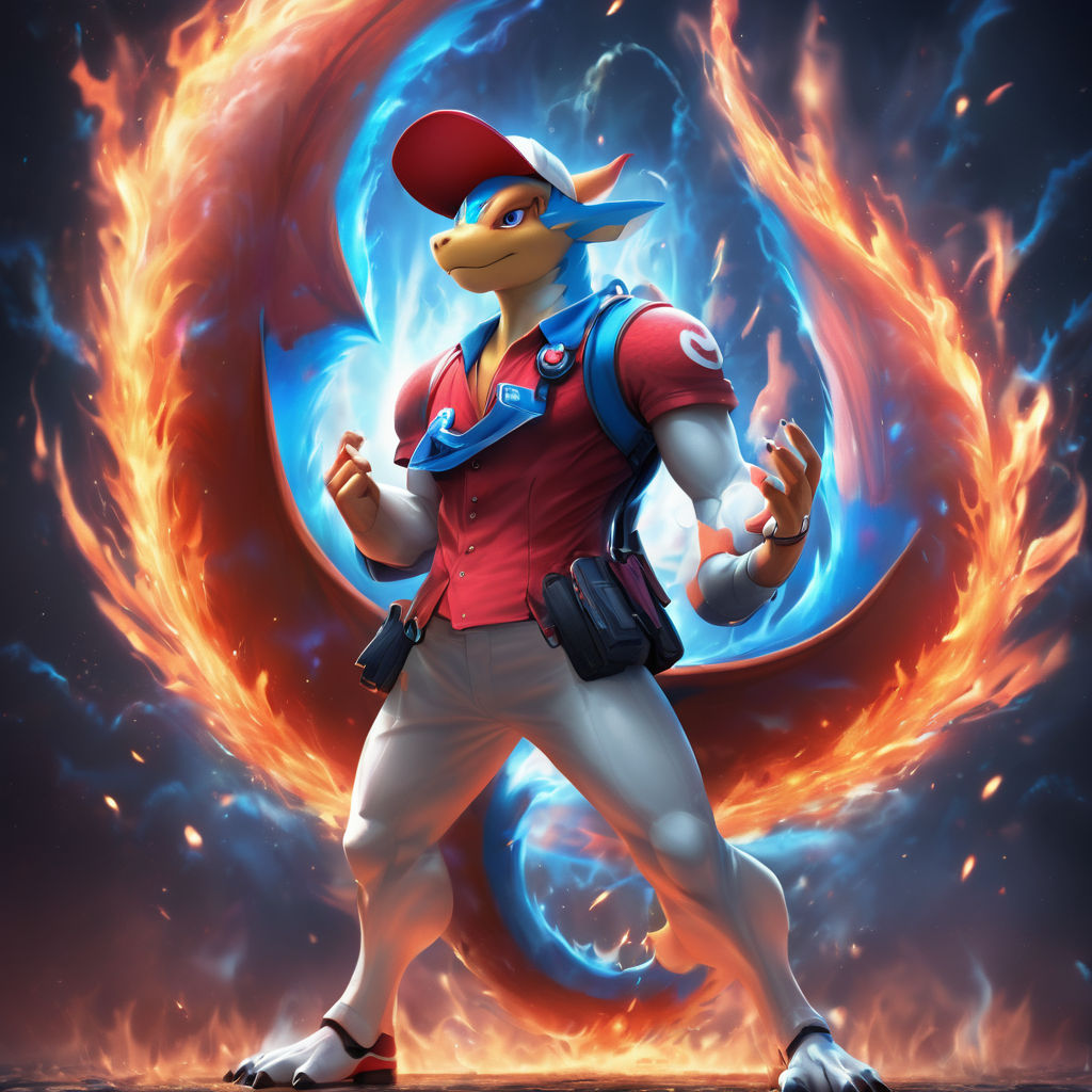 Charizard in the role of a confident Pokémon Trainer by 謝祚宇 - Playground