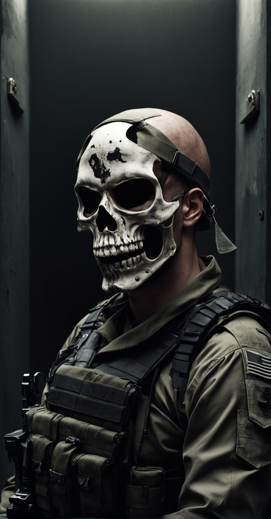 A military man with a skull mask by Ruskiy 126 - Playground