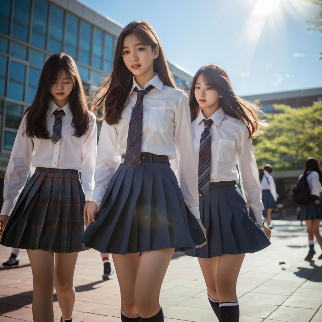 Korean high school uniform skirts by 김성수 - Playground
