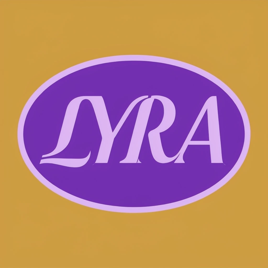 Elegant Royal Purple LYRA Logo with Lavender Cursive Font - Playground
