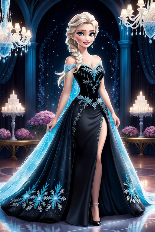 Generate a stunning illustration of the Disney princess Elsa... by ...