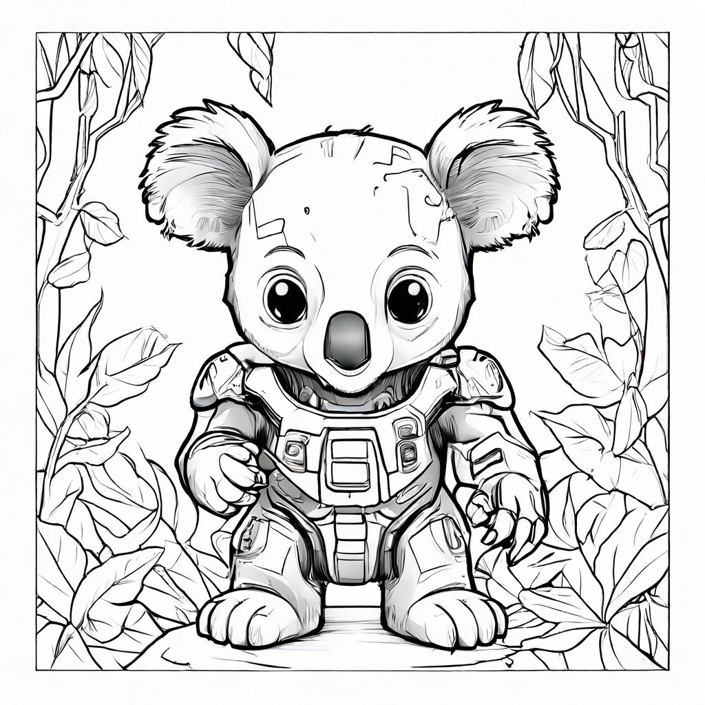 Cartoon style coloring book page in black and white showing ... by ...