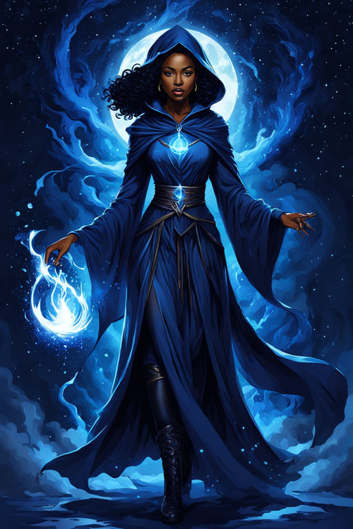 Black woman Shadow Wizard by Wflocallycm - Playground