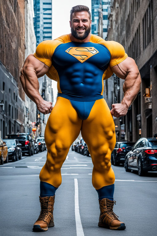 A giant colossal bodybuilder model full of the most bloated ... by Alod ...