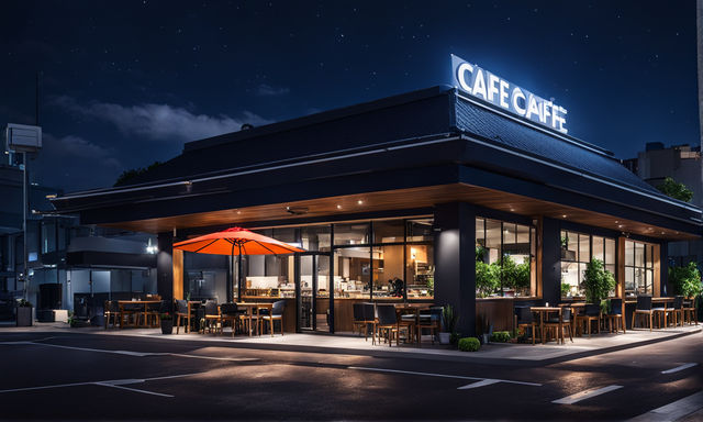 The cafe is open at night by Катя Остапчук - Playground