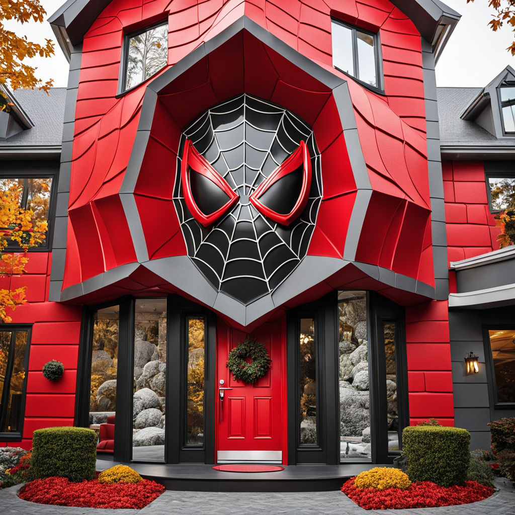 SPIDERMAN-inspired house presents a patriotic and commanding... by Ali ...
