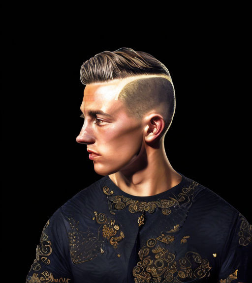 Photorealistic portrait of a young butch professional man by Roméo ...