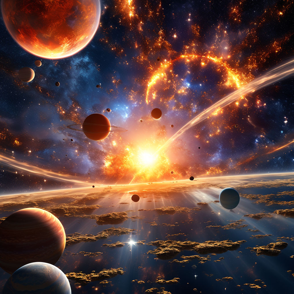 Make an image of our exploding solar system by Felipe Cardoso - Playground