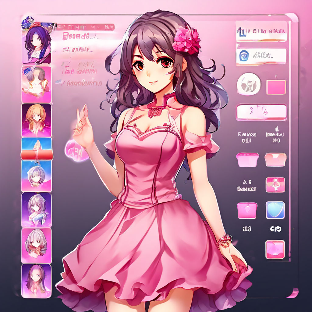 An exquisite game panel dialogue UI design for an anime dres... by KH ...