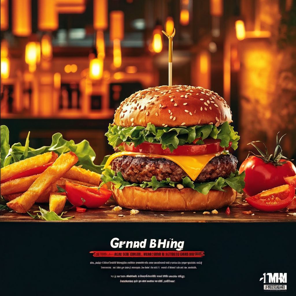 Super-realistic poster for a restaurant's grand opening by carlos mario ...