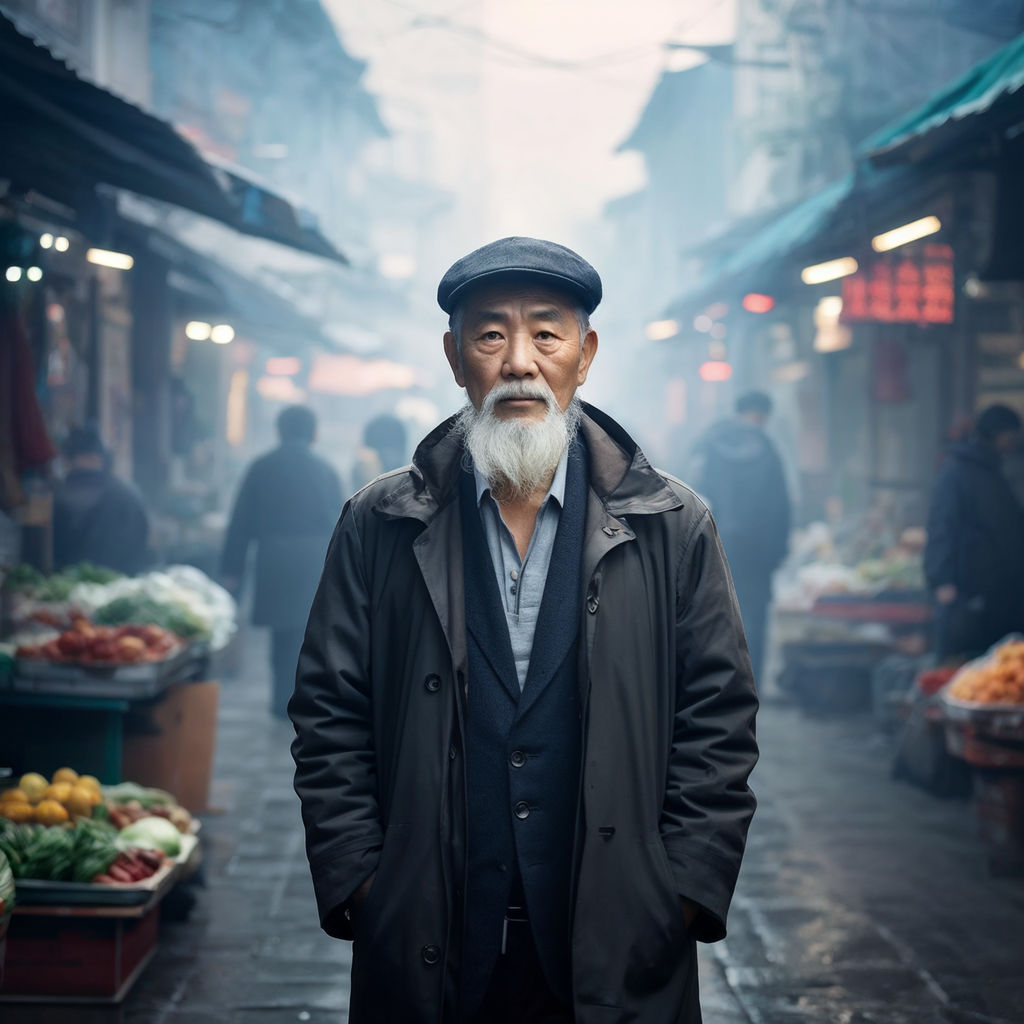 FULL BODY PORTRATS OF 60-YEAR-OLD KOREAN MAN by Rex Frost - Playground