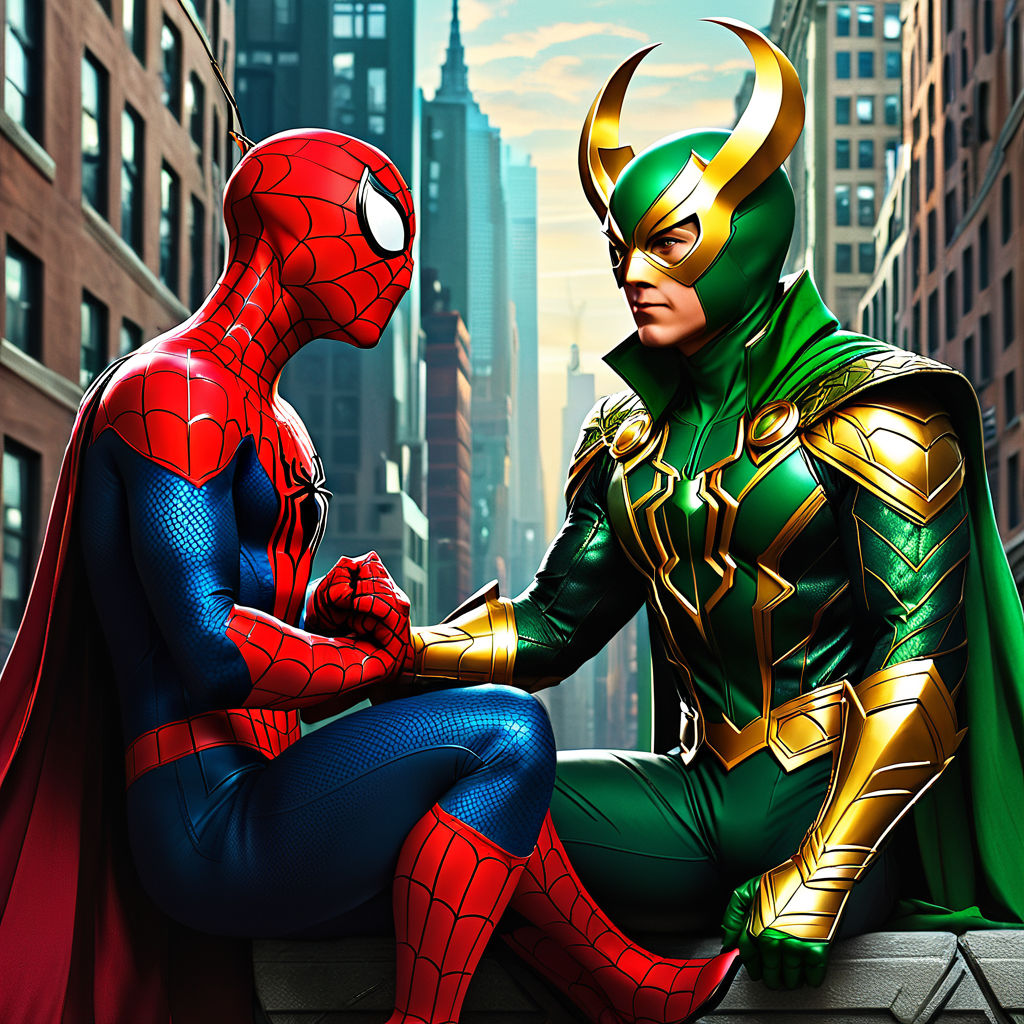 A mash up of spiderman and loki by Matthew Smith - Playground