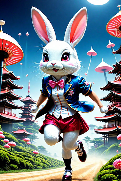Running creepy little japanese alien anime alice in wonderla... by cyco ...