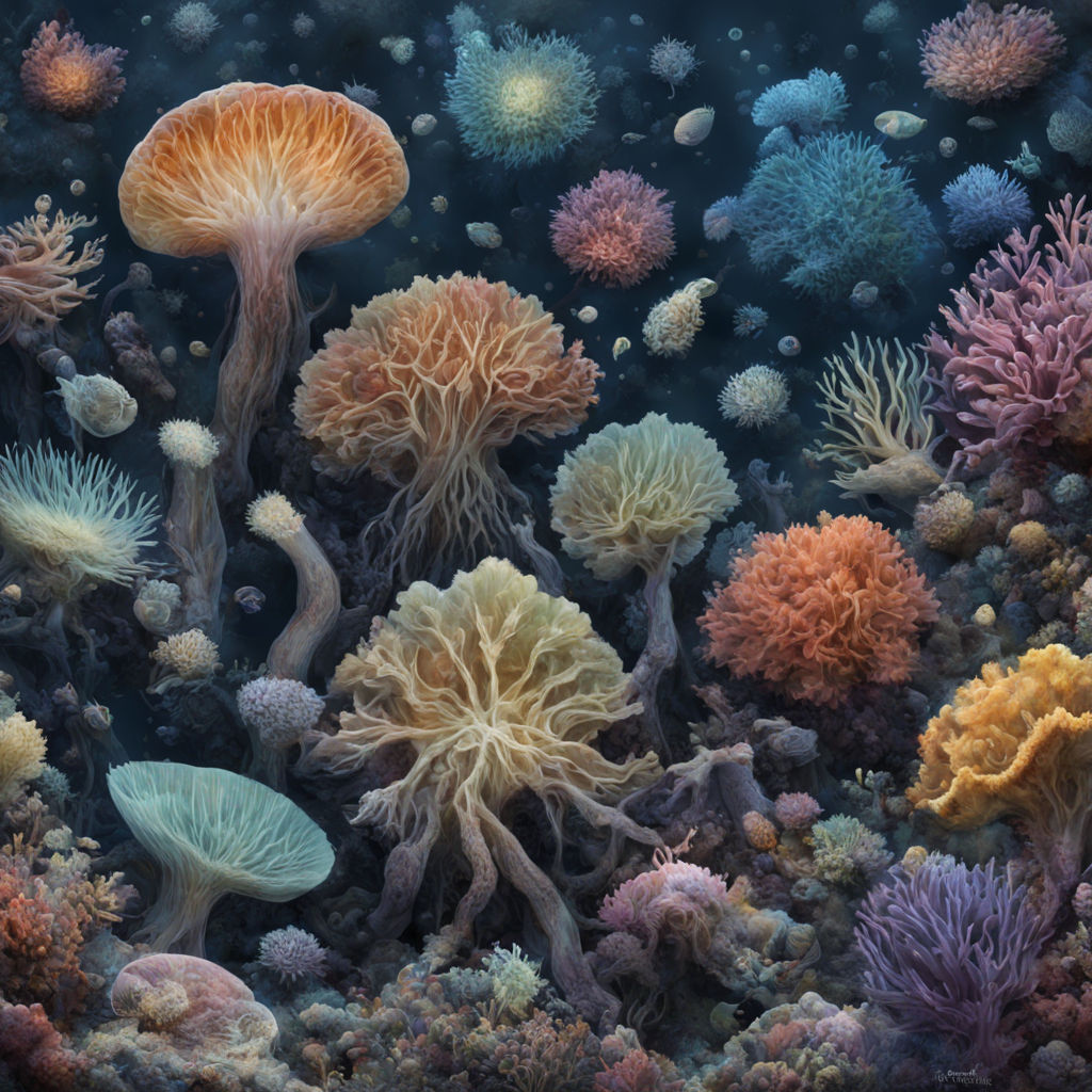 Primordial soup nurturing primitive cells transitioning into... by ...