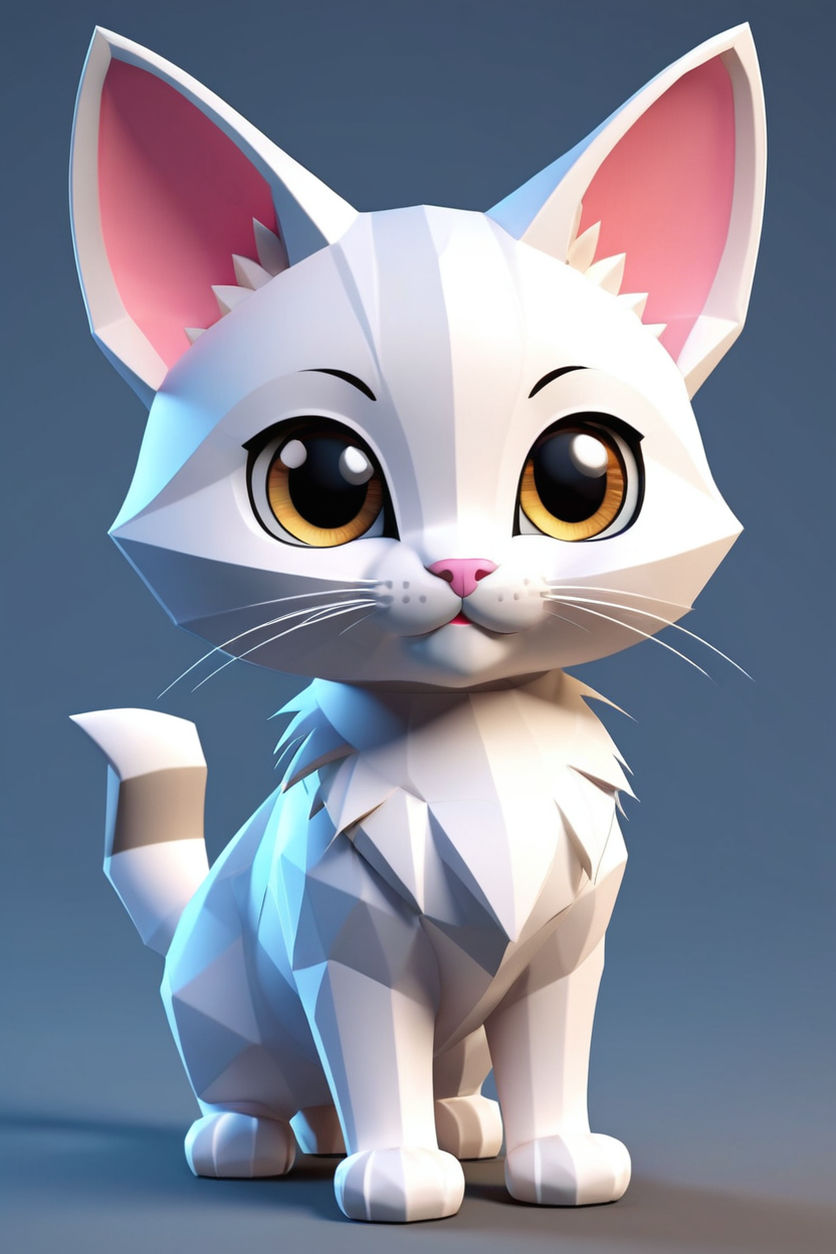 Generate a 3D low-poly character of a cute by Rupai Biswas - Playground