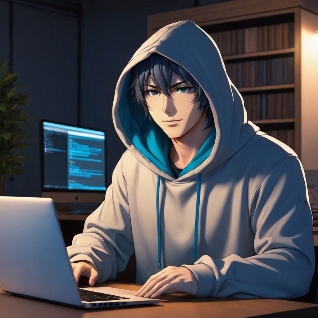 Anime friendly looking male business character is wearing ho... by That ...