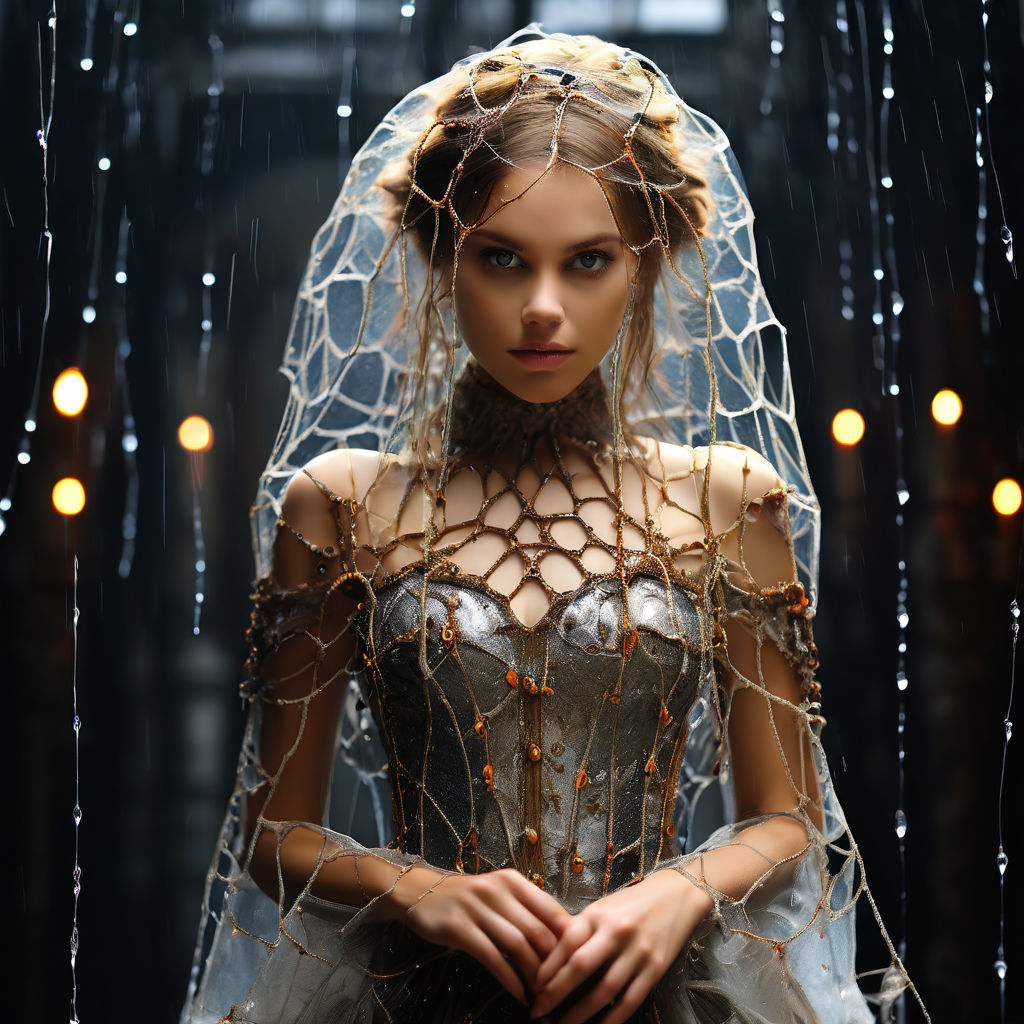 Echoing Epochs gorgeous stunning pretty queen wearing rain... by AI Wizard - Playground