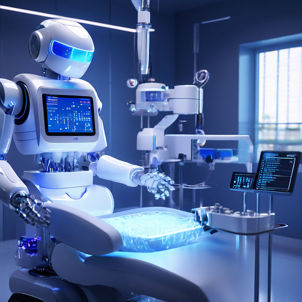 A healthcare robot using AI to monitor patients' vital signs... by ...