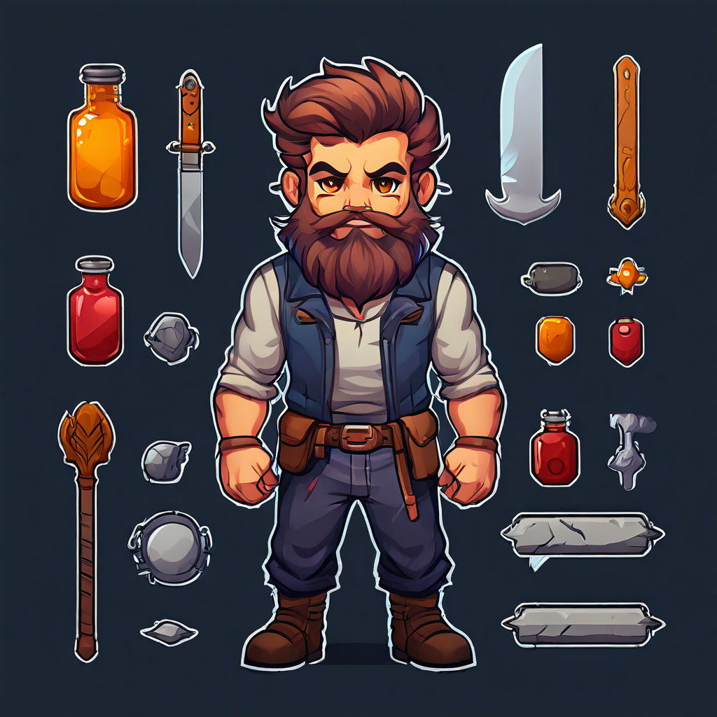 ORIGINAL CHARACTER GAME SPRITE TEMPLATE by test test - Playground