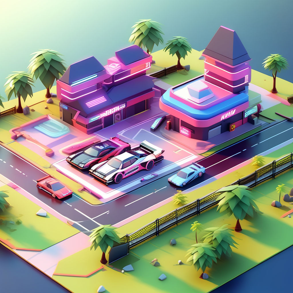 A 80s racing game by Rodrigo Alves - Playground