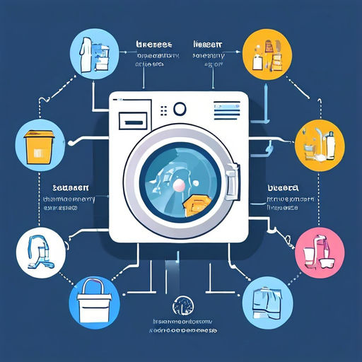 Diagram illustrating the flow of a laundry management system by Nikita ...