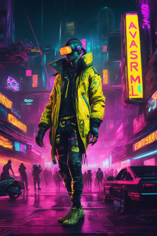In cyberpunk style"Cyberpunk Carnival by Anthony - Playground