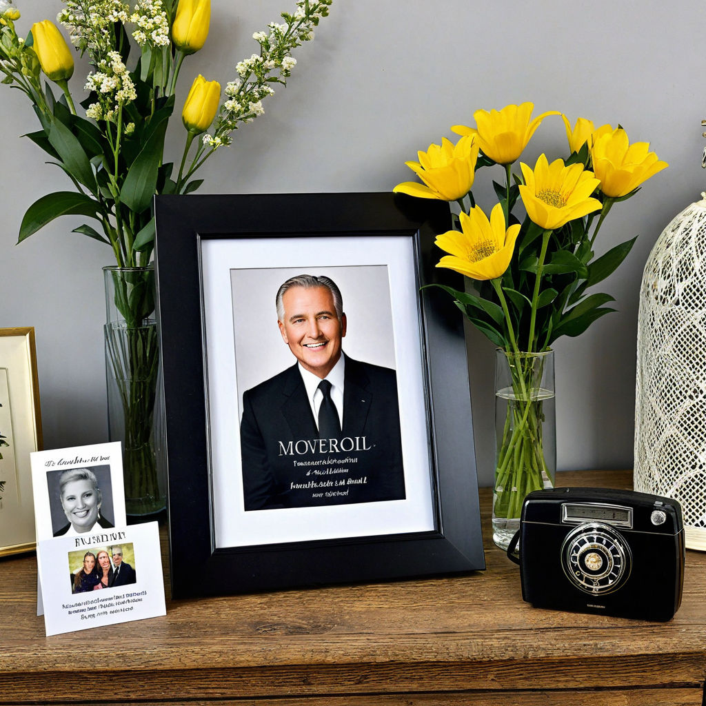 Funeral photo frame on a table by Sagar sharma - Playground