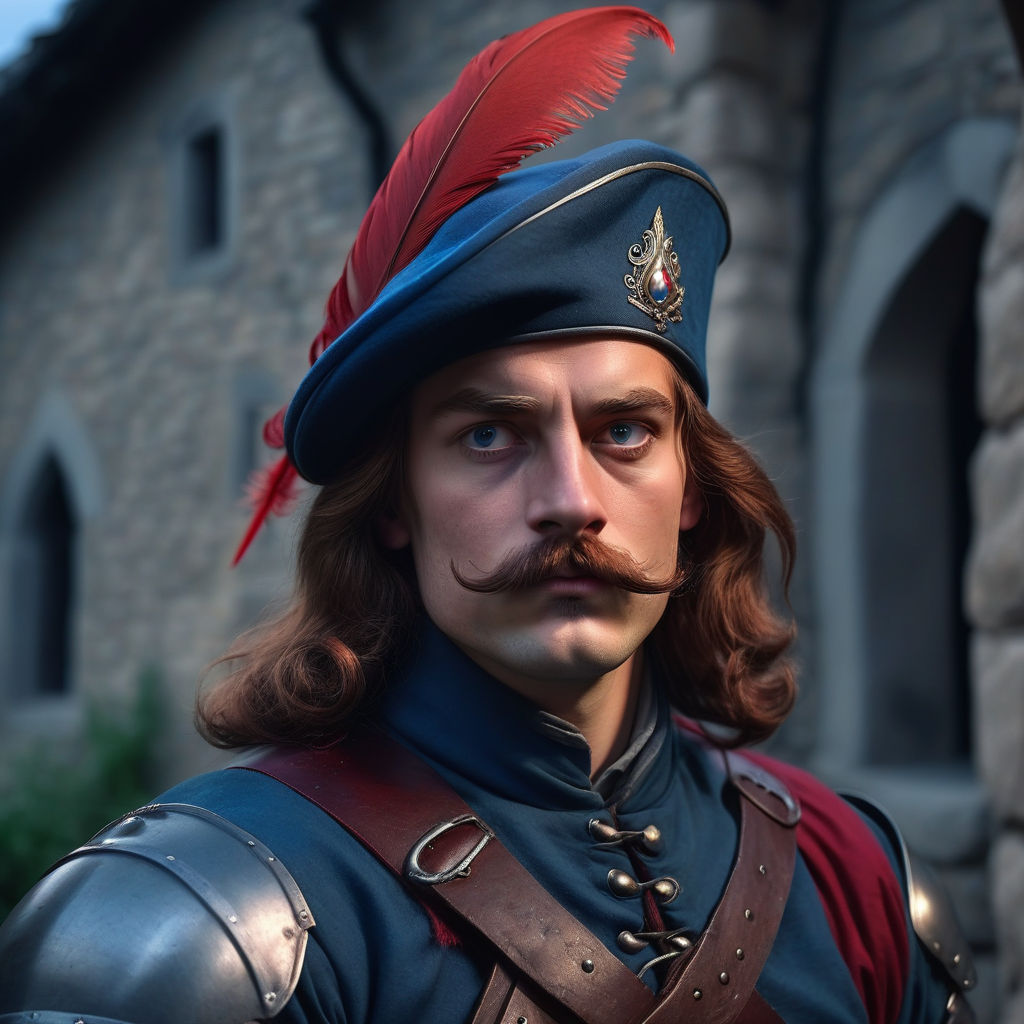 The medieval captain of the guard is a young man of about tw... by ...