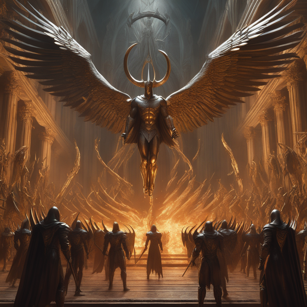 The Stunning scene of Angels fighting demons by Zuo IX - Playground