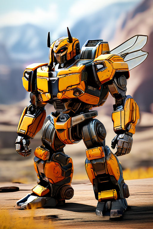 Create a stunning Pixar-style Transformers Bumblebee image. ... by Dan ...