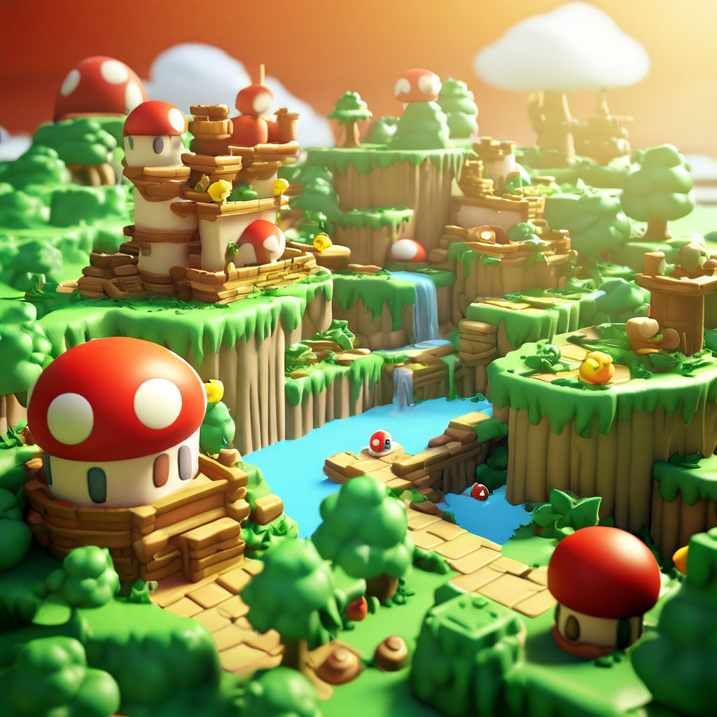Super mario 3d land level design concept art by Sven Sirinidis-Becker ...