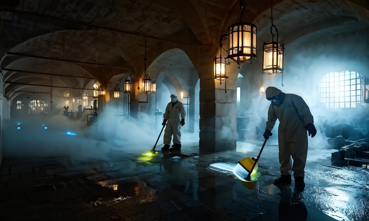 A visual representation of a cellar mid-disinfection by Александр ...