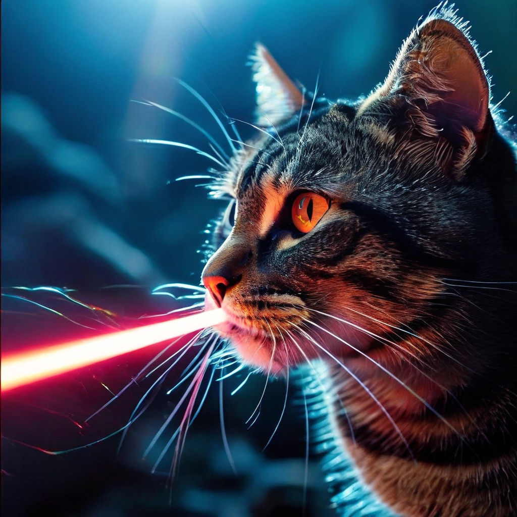 Giant cat shooting lasers out of its nose by jimmy en kerro - Playground