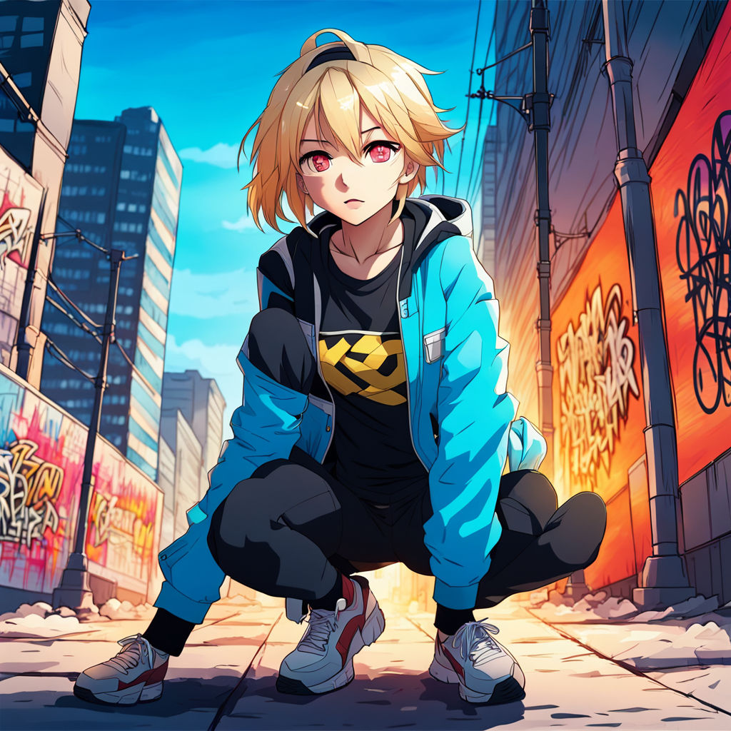 Anime style full-body character art by Rodrigo SIMÕES - Playground
