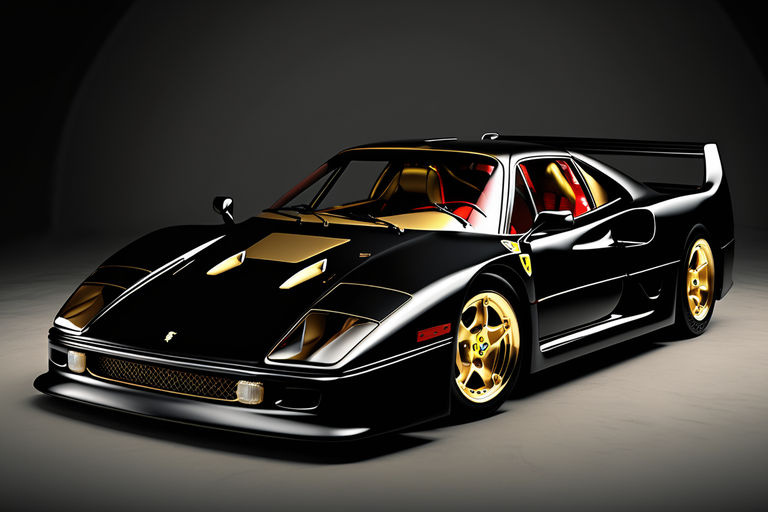 Ferrari F40 black by Paolo Borgonovo - Playground