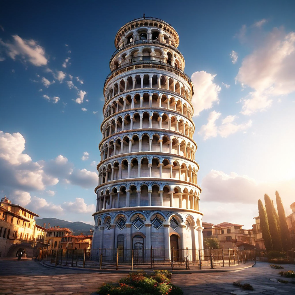 Leaning Tower of Pisa slanted in anime style by Abdullah_89@hotmail.de ...