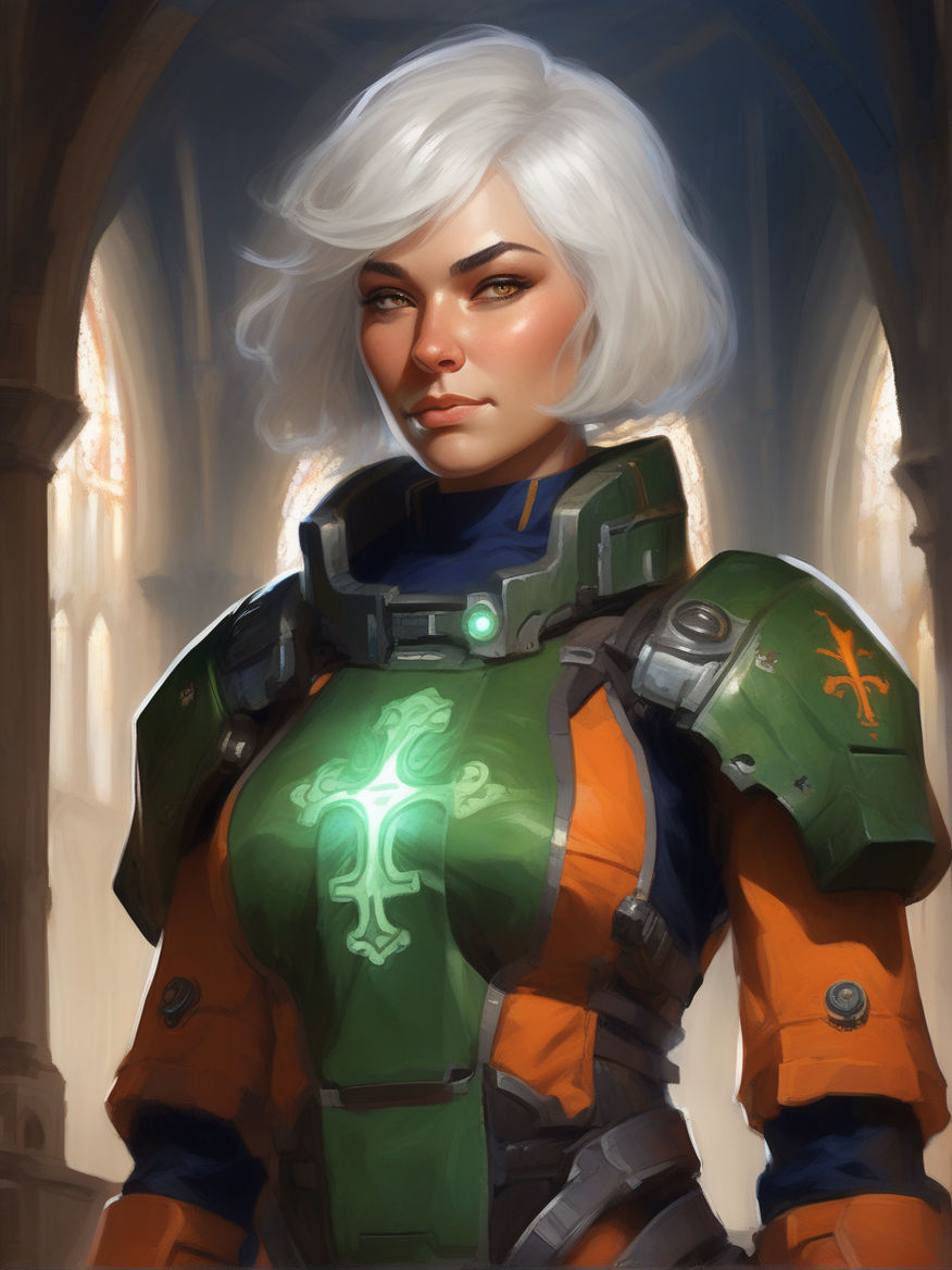A BattleTech style character portrait by Shawn Wykoff - Playground