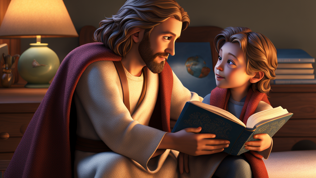 Pixar-style 3D digital render of Jesus by Criando Atividades em Casa ...